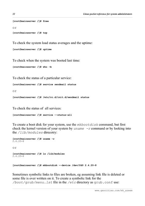 Linux Pocket Guide Command Pdf Operating Systems Computer