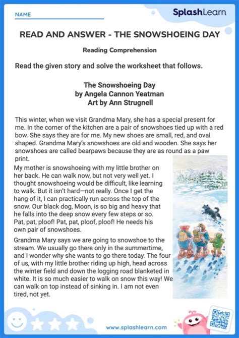 Year 4 English Reading Worksheets Free Printable Age 8 9 Splashlearn