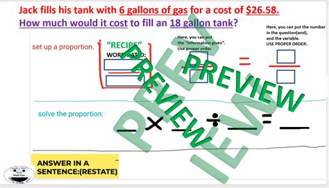 Use Proportions To Solve Problems Graphic Organizer And Visual Free