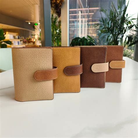 A7 Binder Planner Notebook Journal Agenda Diary Faux Leather Soft Cover With 6 Binder Rings And