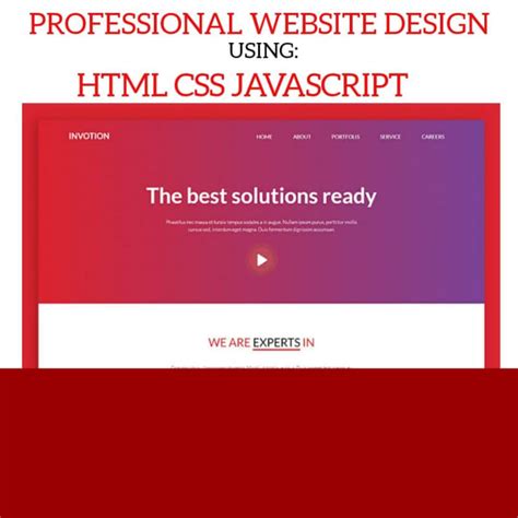 design and develop responsive website using html css and javascript by