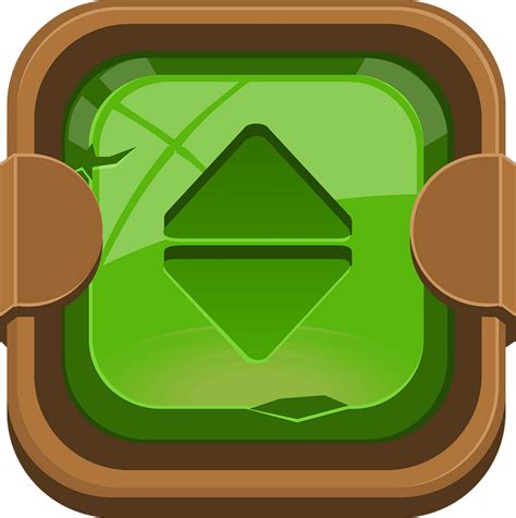 Rounded Dark Green Arrow Button Up Down Free Vector Icons On