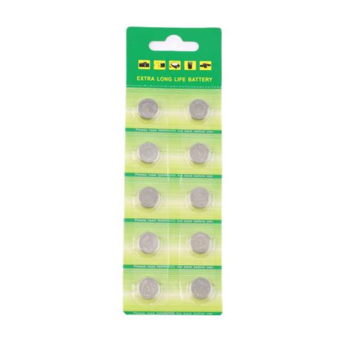Outad 10pcs Alkaline Coin Cell Button Battery Ag13 Lr44 Lr1154 Sr44 A76