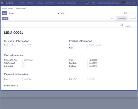 Odoo Website Membership Management WebKul