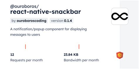 Ouroboros React Native Snackbar Cdn By Jsdelivr A Cdn For Npm And Github