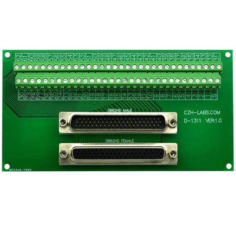 CZH LABS DSUB DB62HD Male Female Header Breakout Board D SUB Breakout Moudle