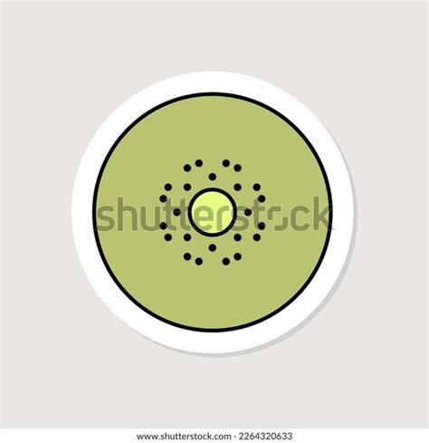 Kiwi Vector Illustration Line Art Style Stock Vector Royalty Free