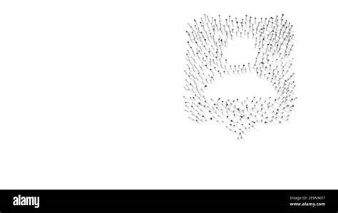3d Rendering Of Nails In Shape Of Symbol Of Person In Comment Bubble