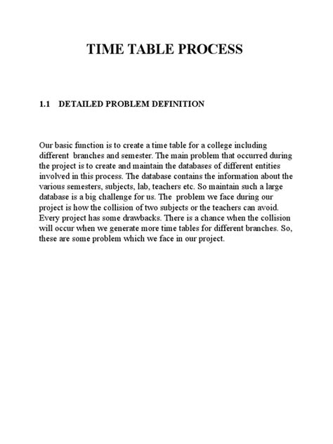 Automatic Timetable Generation Overview Download Free Pdf Databases