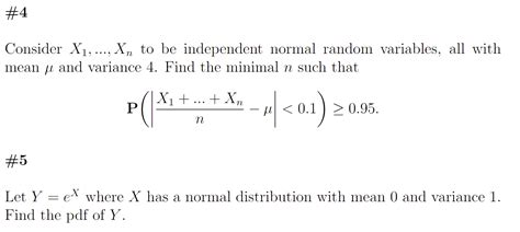 4 Consider X1xn To Be Independent Normal Random