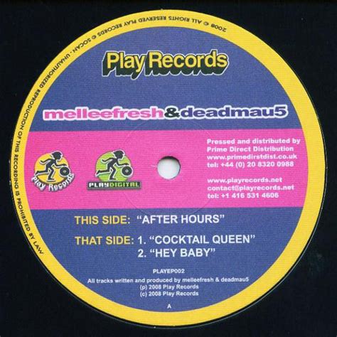 Melleefresh And Deadmau5 After Hours 2008 Vinyl Discogs