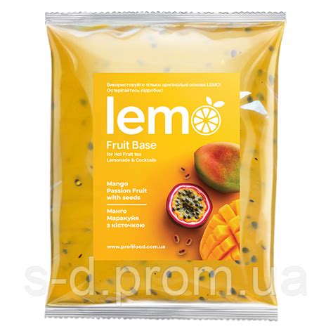 Фруктовый концентрат Lemo Манго маракуя з зерном 1кг Id 1710676429