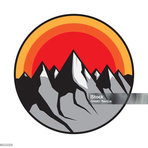 山標圖示或符號向量圖形及更多商標圖片 商標 山 岩石 Istock