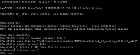 oracle dba workshop recover loss of the system tablespace on the