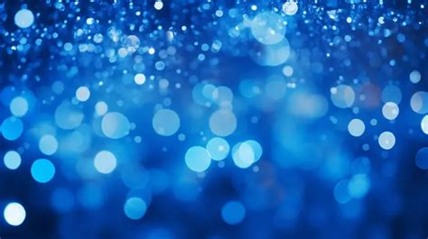 Blue Bokeh Christmas Lights Captivating Abstract Texture Background
