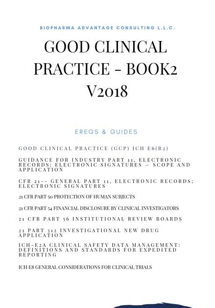 Download Good Clinical Practice Gcp Book 2 By Biopharma Advantage