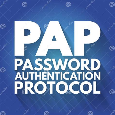 Pap Password Authentication Protocol Acronym Technology Concept Background Stock Illustration