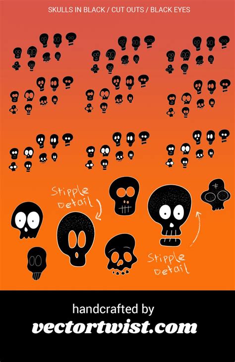 Hand Crafted Skull Collection For Adobe Illustrator Vectortwist