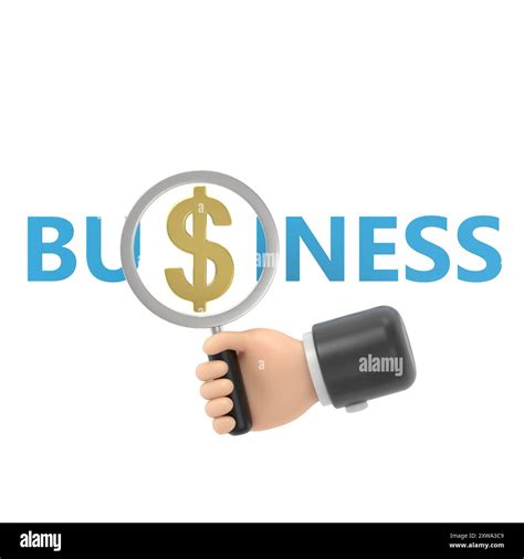 cartoon gesture icon mockup focus profit concept hand searching