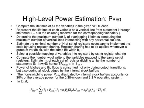 Ppt L10 Lower Power High Level Synthesis1 Powerpoint Presentation