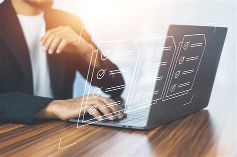 Premium Photo Businessman Using Computer Software For Security