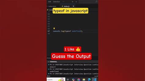 Guess The Output Typeof In Javascript Javascript Interview Question