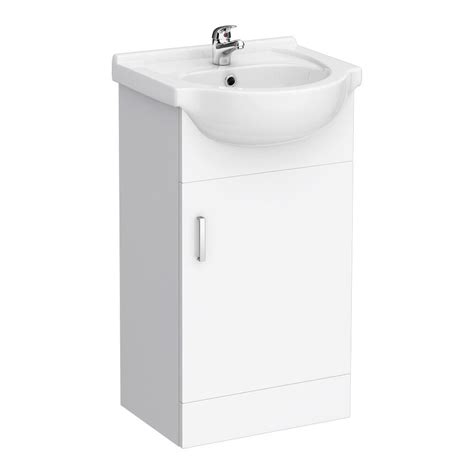 Cove White 450mm Vanity Unit Flat Packed Victorian Plumbing Uk