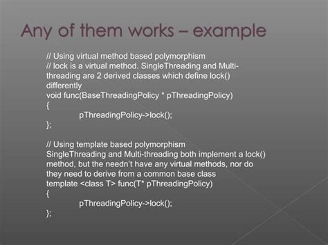 Static And Dynamic Polymorphism Ppt