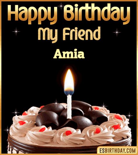 Happy Birthday Amia GIF Images Animated Wishes28 GiFs