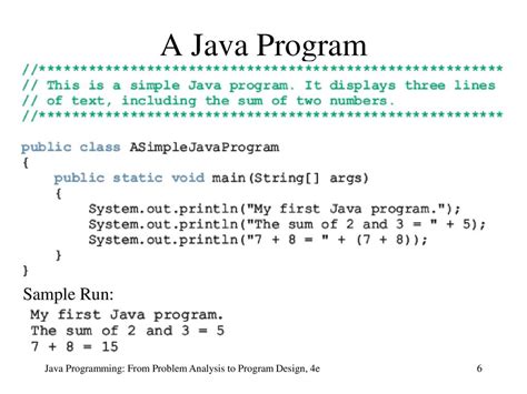 java programming from problem analysis to program design 4e ppt