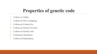 Genetic Code Deciphering Propertie And Code Dictionary PPTX Programming Languages Computing