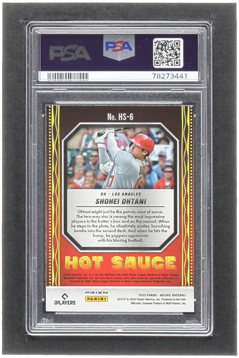 Shohei Ohtani 2022 Panini Mosaic Hot Sauce Mosaic Green 6 Psa 10