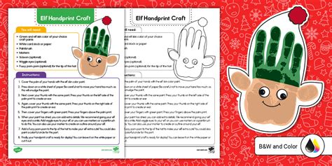 Elf Handprint Craft Activity Teacher Made Twinkl