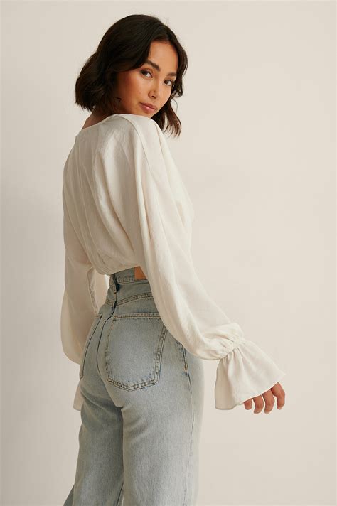 Slot Cancel Symposium White Cropped Flowy Top Perch Colleague Definite