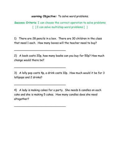 Problem Solving Teaching Resources