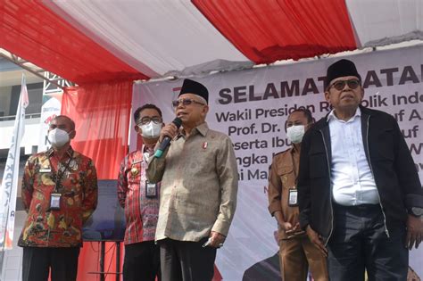 Hari Pertama Kunker Ke Sulbar Wapres RI K H Maruf Amin Tinjau