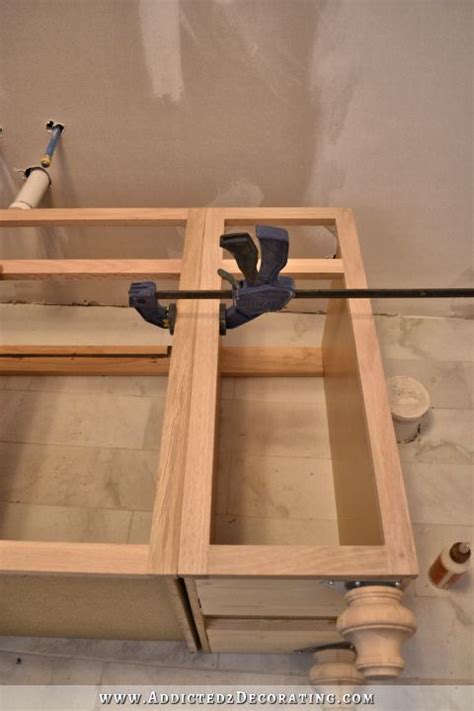 Furniture Style Bathroom Vanity Made From Stock Cabinets Part 1