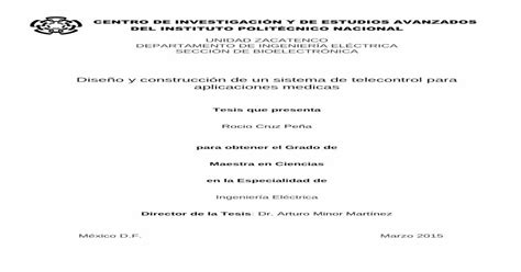 Diseño Y Construcción De Un Sistema De Telecontrol Para Pdf