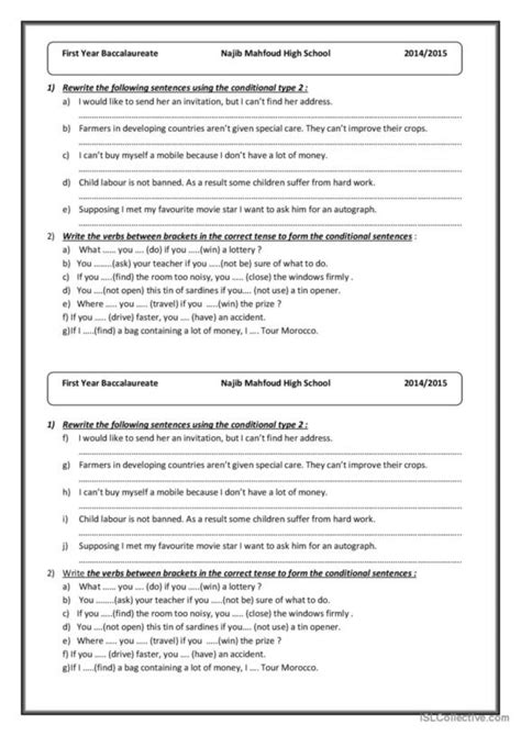 171 Conditional 2 Second Conditional Would English Esl W