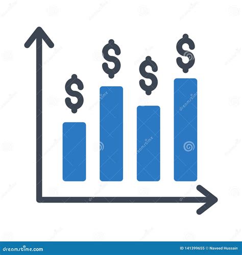 Online Finance Graph Glyph Color Flat Vector Icon Stock Vector