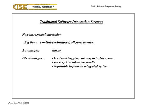 PPT Software Integration Testing PowerPoint Presentation Free Download ID
