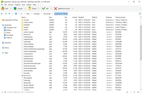 incorrect file permissions are stored within projectsend r1295 zip