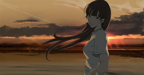 海 夕日な女の子 Naoのイラスト Pixiv
