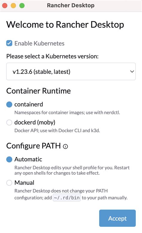 สวัสดี Rancher Desktop