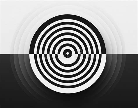 Minimalist Black And White Geometric Design Stock Illustration