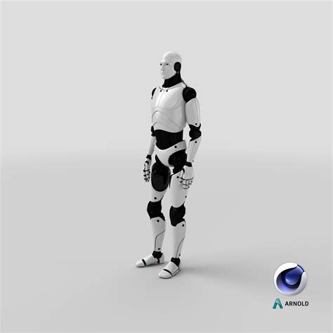 Sci Fi Humanoid Male Robot Standing Pose D Model Ds Blend