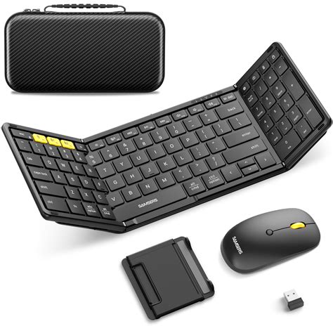Foldable Keyboard And Mouse Samsers Folding Bluetooth Keyboard Mouse Combo 2 4g