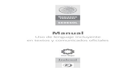 Manual Indesolgobmx De Generomanual Lenguaje · Manual Para Uso