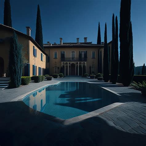 Premium Ai Image Beautiful Mansion With Classic Style Generative Ai