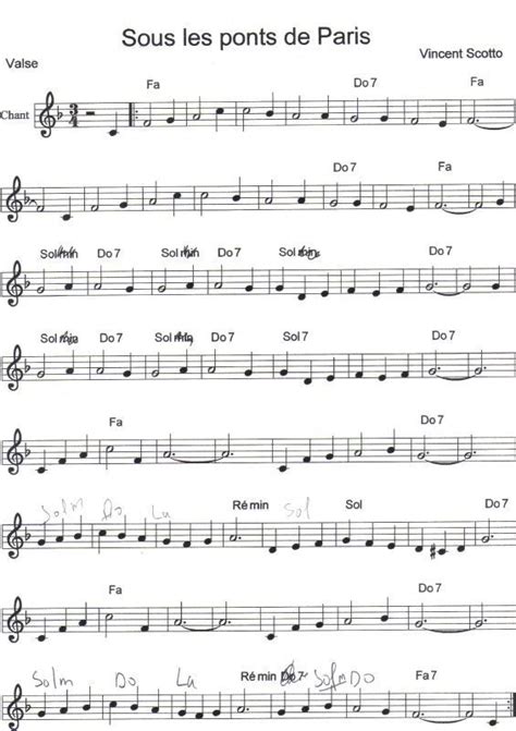 Partition accordéon Partitions clarinette Partition musicale gratuite